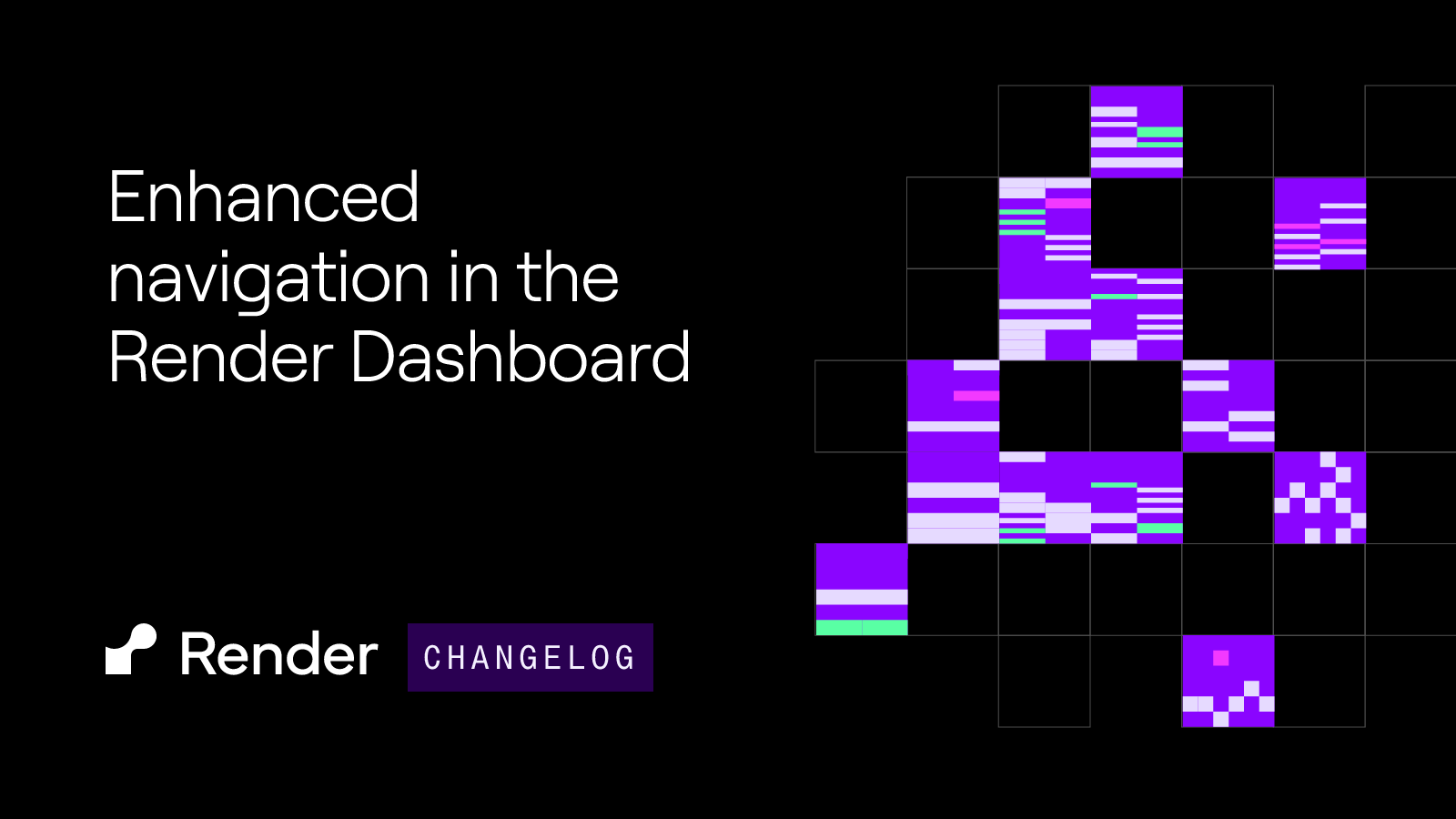 Enhanced navigation in the Render Dashboard | Render Changelog