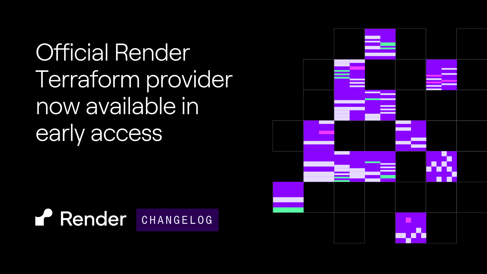 Official Render Terraform provider now available in early access | Render Changelog