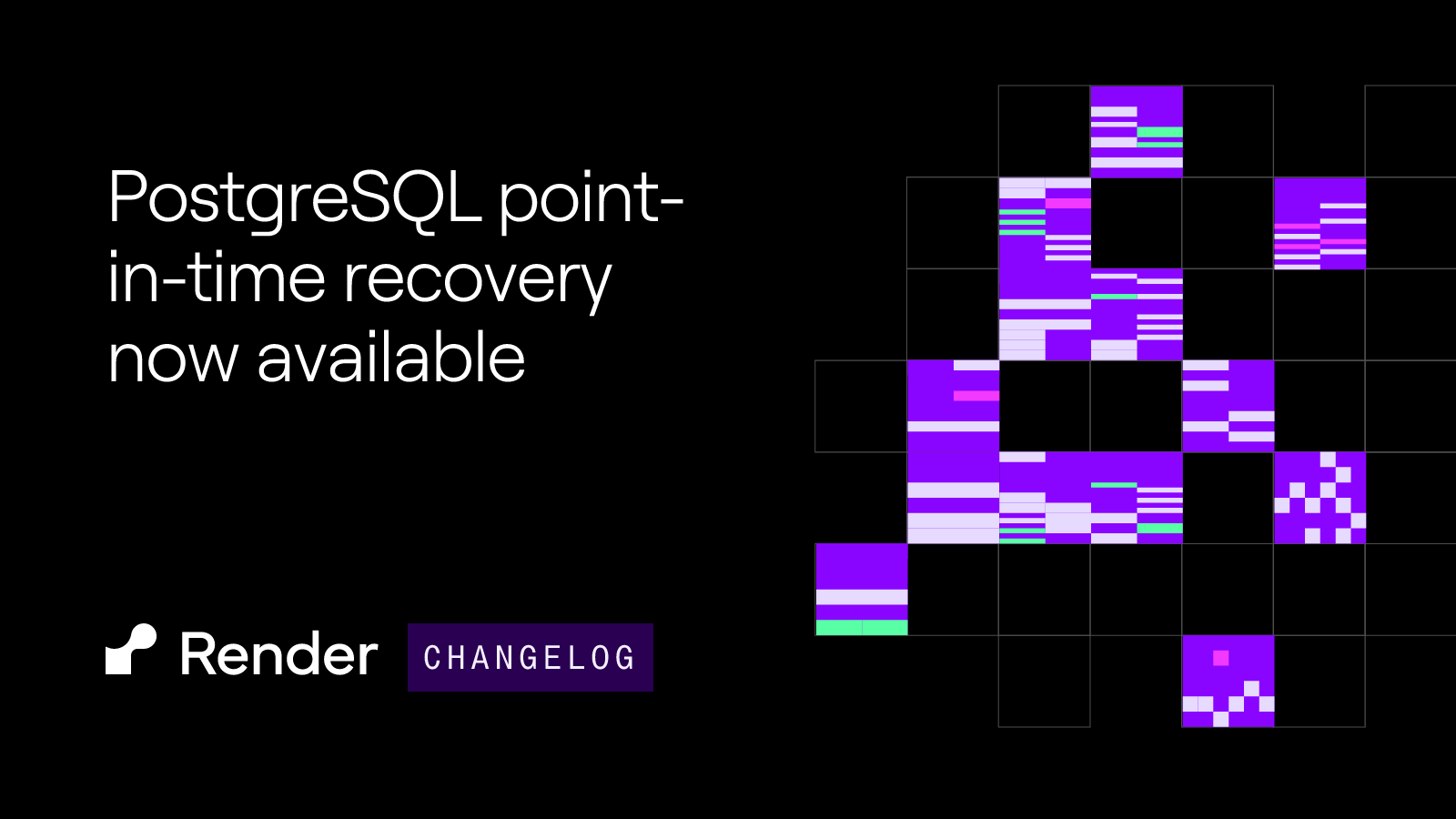 PostgreSQL point-in-time recovery now available | Render Changelog