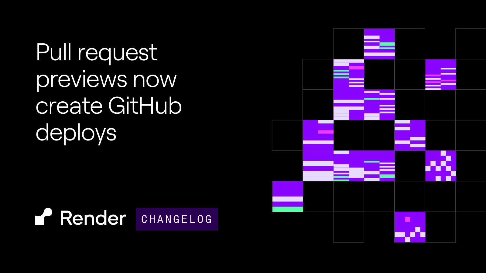 Pull request previews now create GitHub deploys | Render Changelog