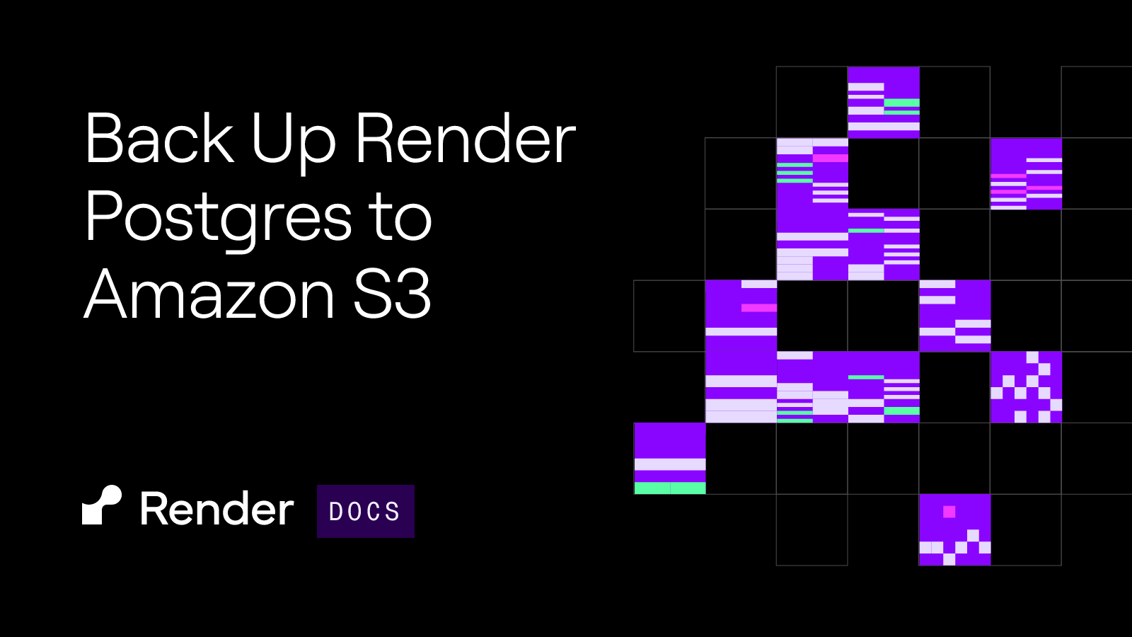 Back Up Render Postgres to Amazon S3 – Render Docs