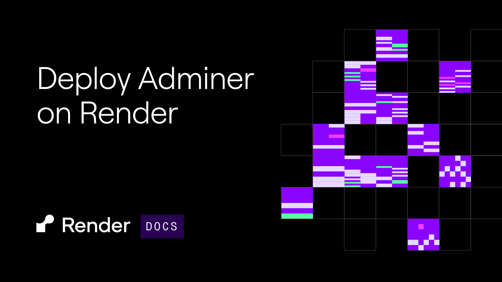 Deploy Adminer on Render – Render Docs