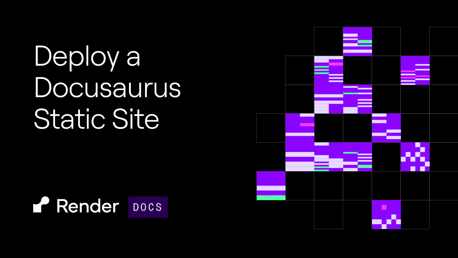 Deploy a Docusaurus Static Site – Render Docs