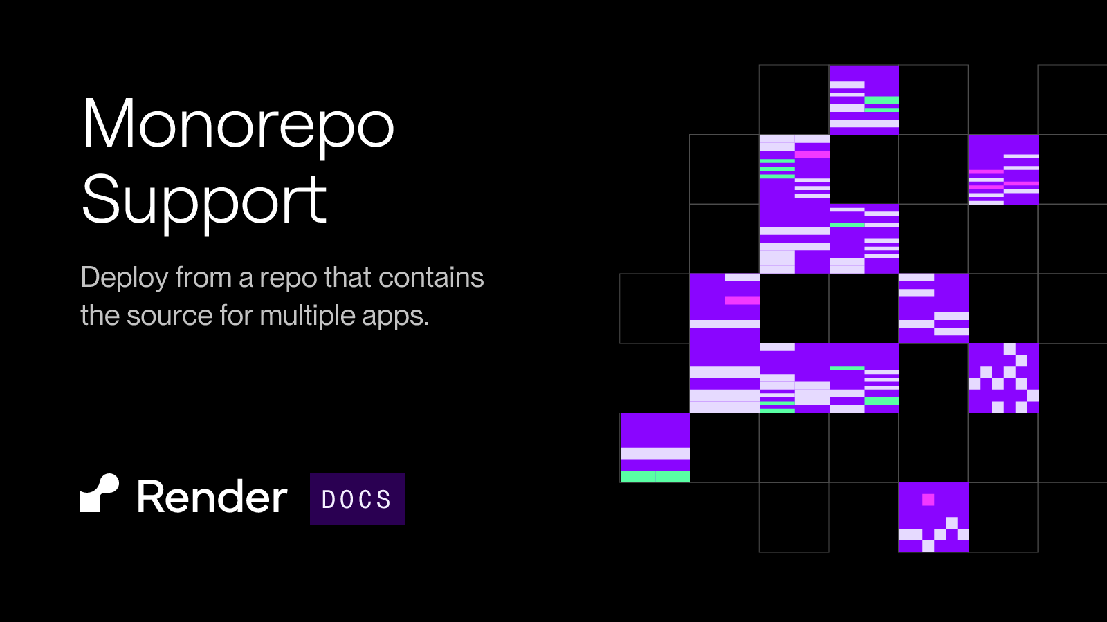 Monorepo Support – Render Docs