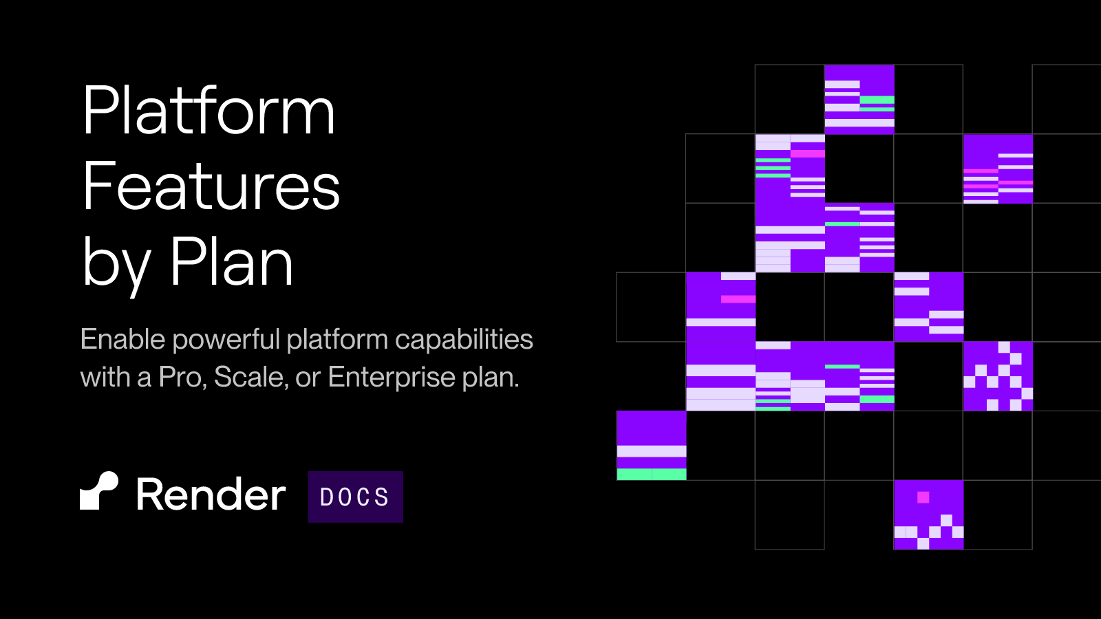 Platform Features by Plan – Render Docs