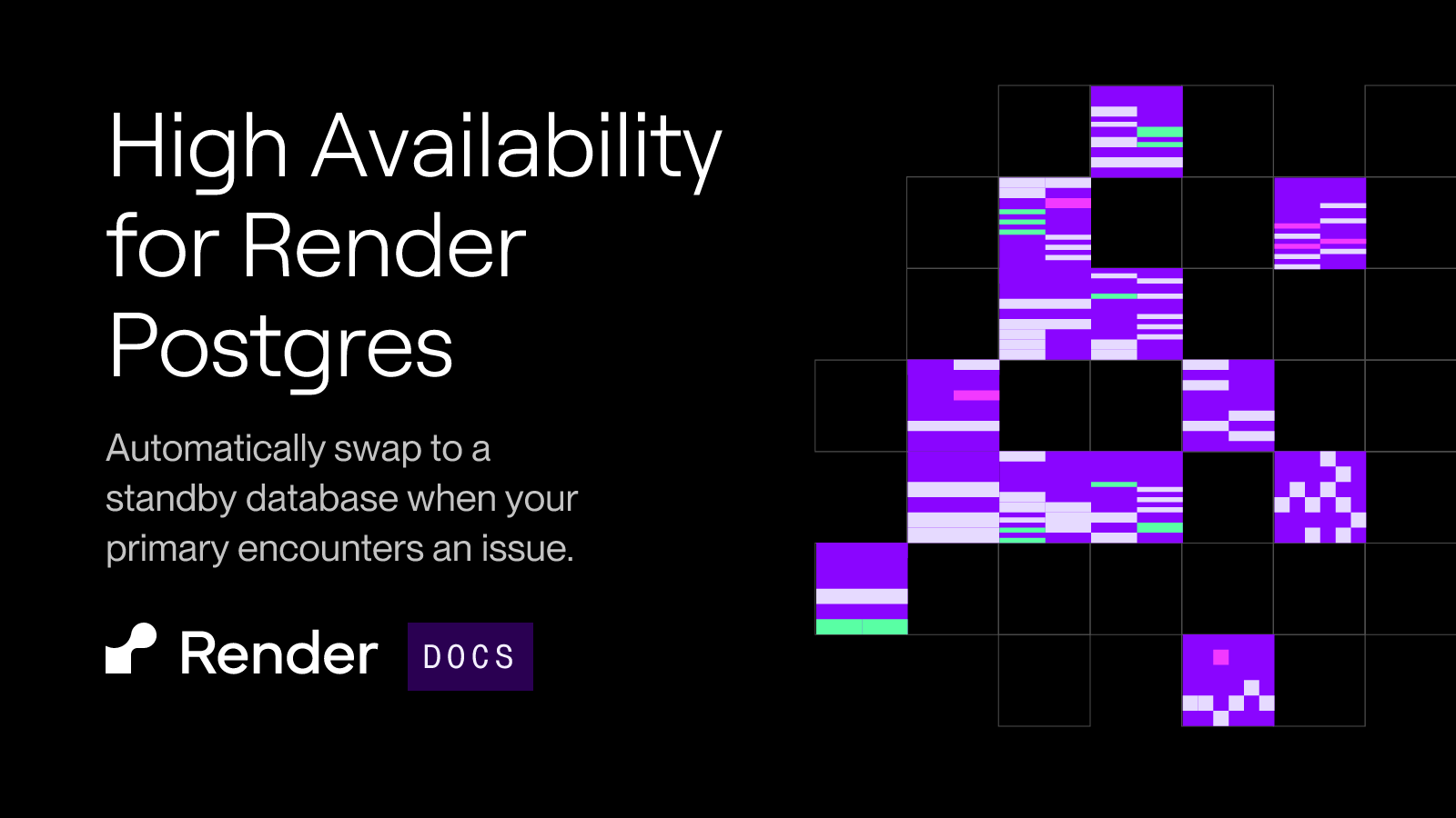 High Availability for Render Postgres – Render Docs