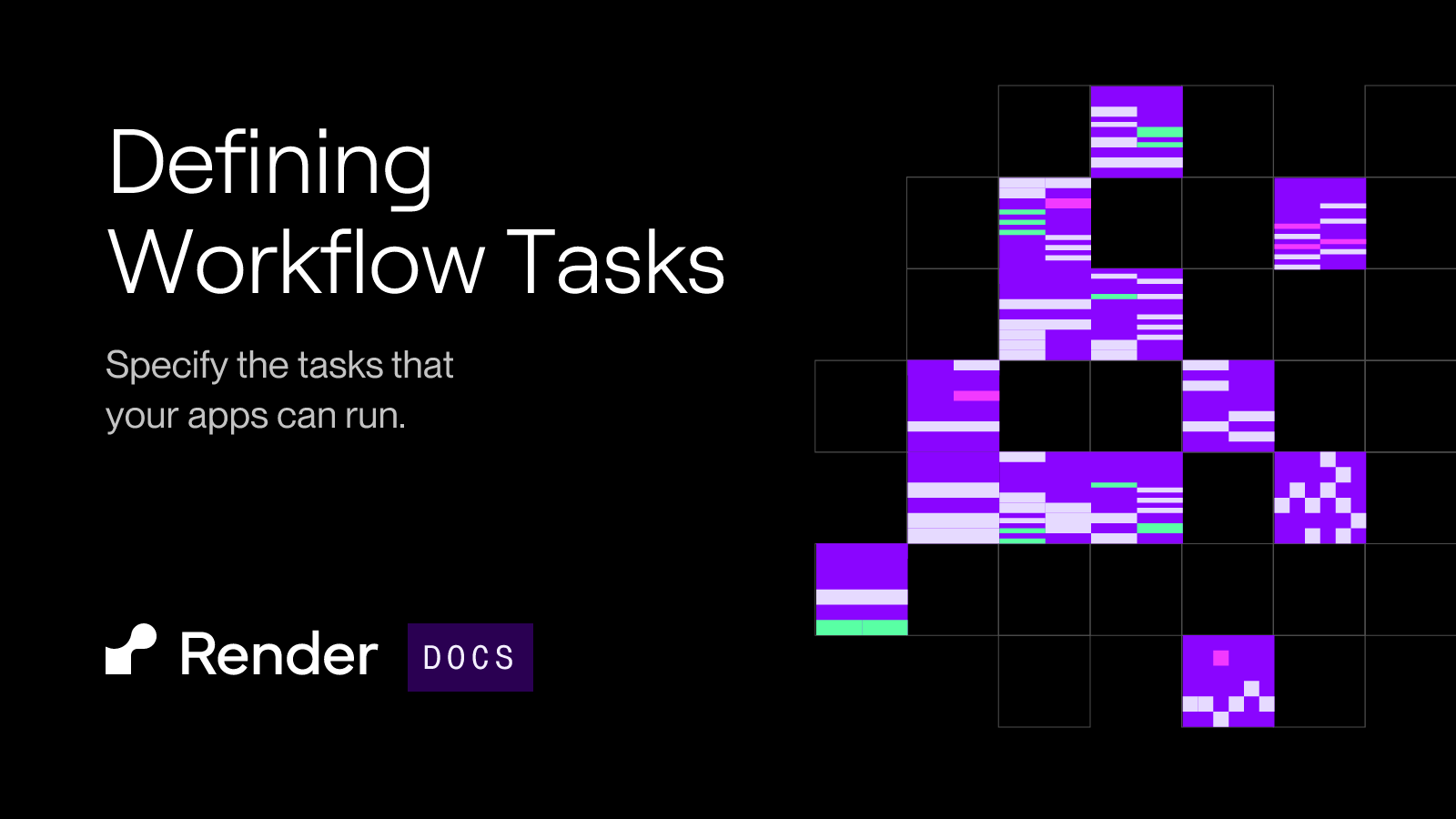 Defining Workflow Tasks – Render Docs